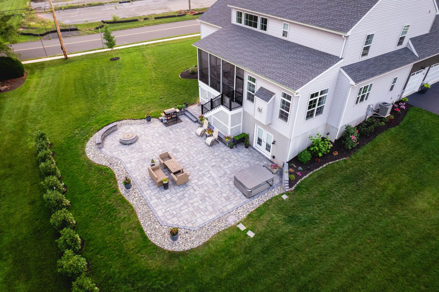 Paver Patio, Seating Wall, Steps, Retaining Wall, Fire Pit, Wall ...