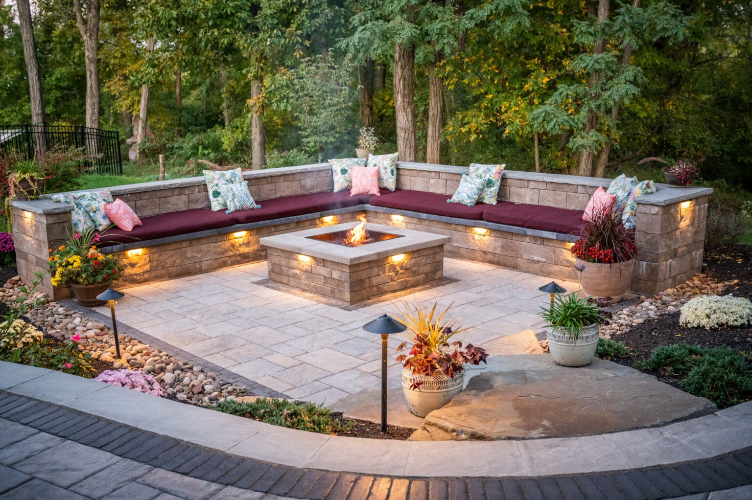 Extended Paver Patio, Grill Island, Deck, Retaining Wall, Stone Steps ...